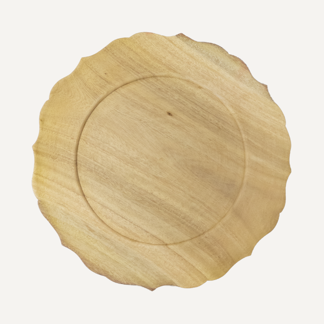 Selva Bevelled Plate Set: Handcrafted Charger & Serving Plates